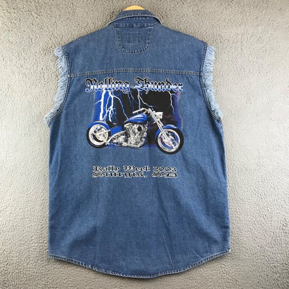 Biker Design | Jackets & Coats | Vintage Sturgis Blue Biker Design ...